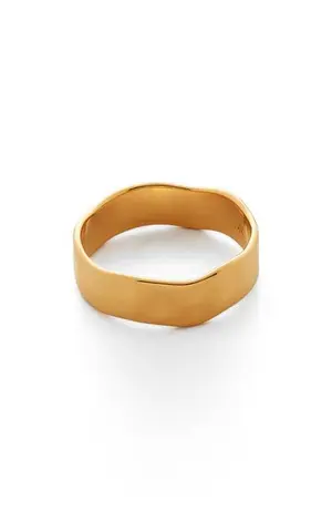 Monica Vinader Siren Muse Band Ring - 18ct Gold On Sterling S