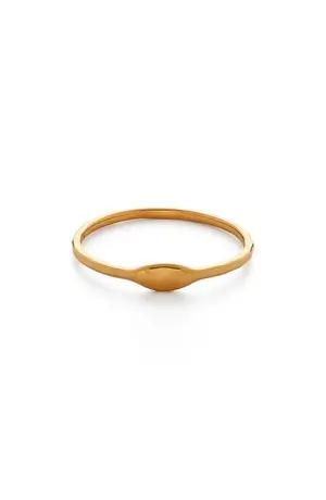 Monica Vinader Siren Muse Mini Id Ring - 18ct Gold On Sterling S