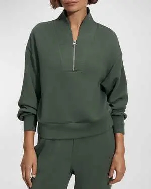 Varley Varley Davidson Partial-Zip Sweatshirt Cilantro