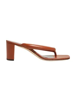 Staud Rio Puffy Block-heel Thong Sandals - Tan