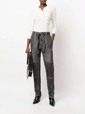Rag & Bone Pacey Ribbed-knit Polo Top