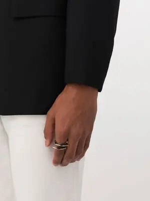 SHAUN LEANE Sabre Deco Crossover Ring - Gold