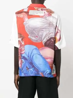 DIESEL® X Tom Of Finland Foundation Graphic-print Satin Shirt
