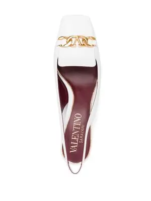 Valentino Garavani Vlogo Chain 50mm Slingback Pumps