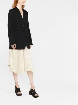 JIL SANDER Lapelless Single-breasted Blazer