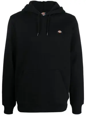 Dickies Logo-patch Long-sleeve Hoodie - Black