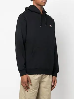 Dickies Logo-patch Long-sleeve Hoodie - Black