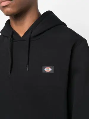 Dickies Logo-patch Long-sleeve Hoodie - Black