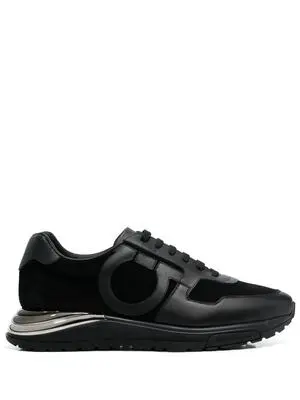 FERRAGAMO Gancini Patch Lace-up Sneakers