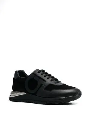 FERRAGAMO Gancini Patch Lace-up Sneakers