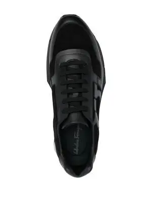 FERRAGAMO Gancini Patch Lace-up Sneakers