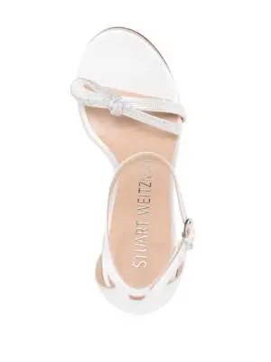 STUART WEITZMAN Nudist Crystal-bow Sandals