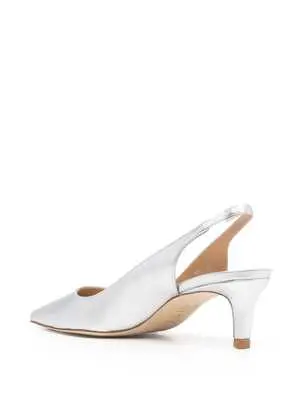 STUART WEITZMAN Metallic-effect Leather Pumps - Grey