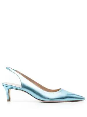 STUART WEITZMAN Metallic-effect Pointed Pumps - Blue