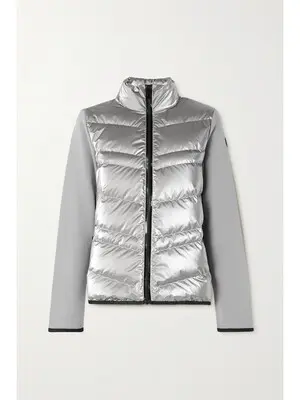 Moncler Paneled Wool-blend And Quilted Shell Down Jacket