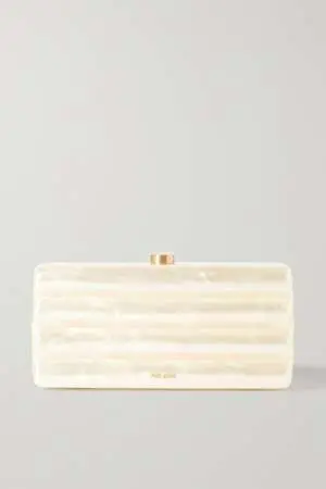 Cult Gaia Enid Marbled Acrylic Clutch