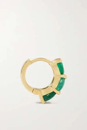 Ileana Makri 18-karat Emerald Hoop Earrings