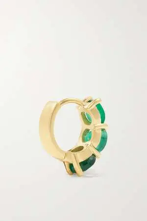 Ileana Makri 18-karat Emerald Hoop Earrings