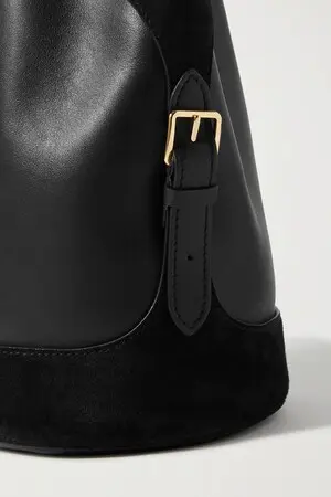 Altuzarra Play Buckled Suede-trimmed Leather Bucket Bag