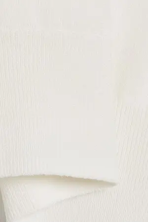 Theory Crepe De Chine Paneled Stretch-knit Top