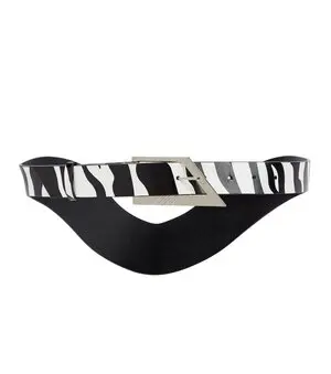 Attico Printed Leather Belt - White