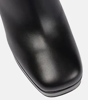 GIANVITO ROSSI Leather Platform Ankle Boots