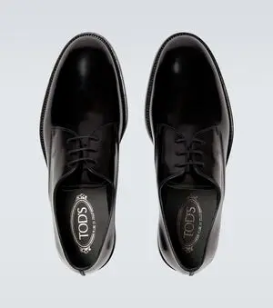 TOD'S Patent Leather Derby Shoes - Black
