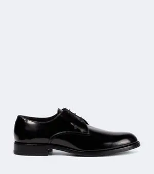 TOD'S Patent Leather Derby Shoes - Black