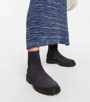 TOD'S Suede Chelsea Boots - Blue