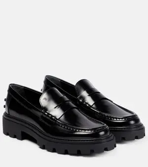 TOD'S Leather Loafers - Black