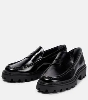 TOD'S Leather Loafers - Black
