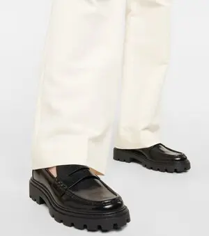 TOD'S Leather Loafers - Black