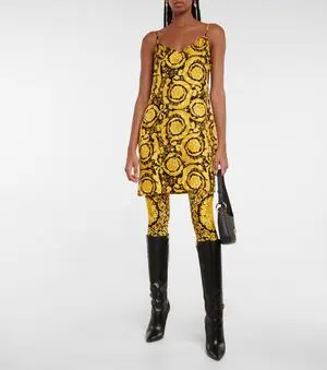 Versace Barocco Mid-rise Leggings - Multicoloured