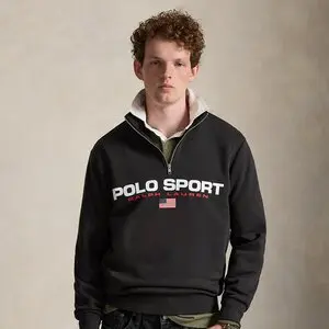 Ralph Lauren Polo Sport Fleece Quarter-zip Sweatshirt Black Boot