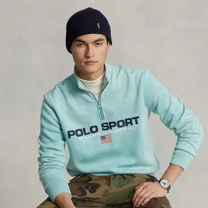 Ralph Lauren Polo Sport Fleece Quarter-Zip Sweatshirt Bright Teal