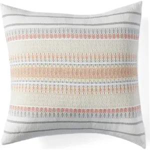 COYUCHI Coast Organic Cotton Pillow Cover Coral