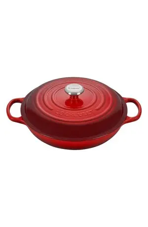 LE CREUSET Signature 3.5-quart Enameled Cast Iron Braiser - Cerise