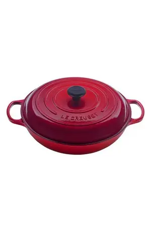 LE CREUSET Signature 3.5-quart Enameled Cast Iron Braiser Cherry