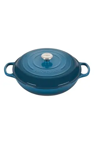 LE CREUSET Signature 3.5-quart Enameled Cast Iron Braiser Deep Teal