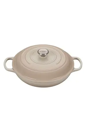 LE CREUSET Signature 3.5-quart Enameled Cast Iron Braiser Meringue