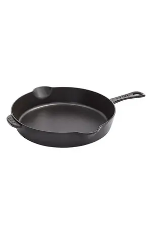 STAUB 11-inch Enameled Cast Iron Fry Pan - Matte Black