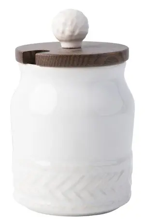 JULISKA Le Panier Ceramic Sugar Pot - Whitewash