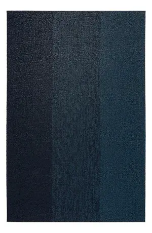 CHILEWICH Marble Stripe Door Mat Bay Blue