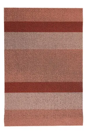 CHILEWICH Stripe Low Pile Large Indoor/outdoor Floor Mat - Peach