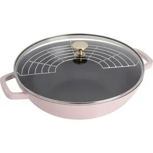 STAUB 4.5-quart Enameled Cast Iron Perfect Pan Pink