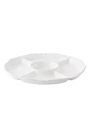 JULISKA Berry And Thread' Ceramic Crudité Platter - Whitewash