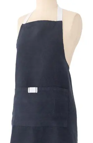 HEIRLOOMED COLLECTION Bistro Linen Apron Navy