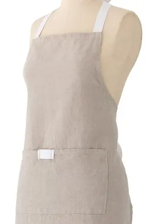 HEIRLOOMED COLLECTION Bistro Linen Apron Oatmeal