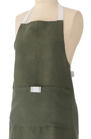 HEIRLOOMED COLLECTION Bistro Linen Apron Olive