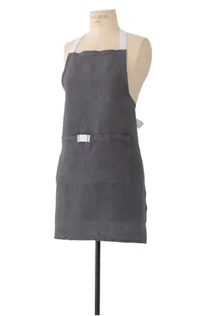 HEIRLOOMED COLLECTION Bistro Linen Apron Pewter